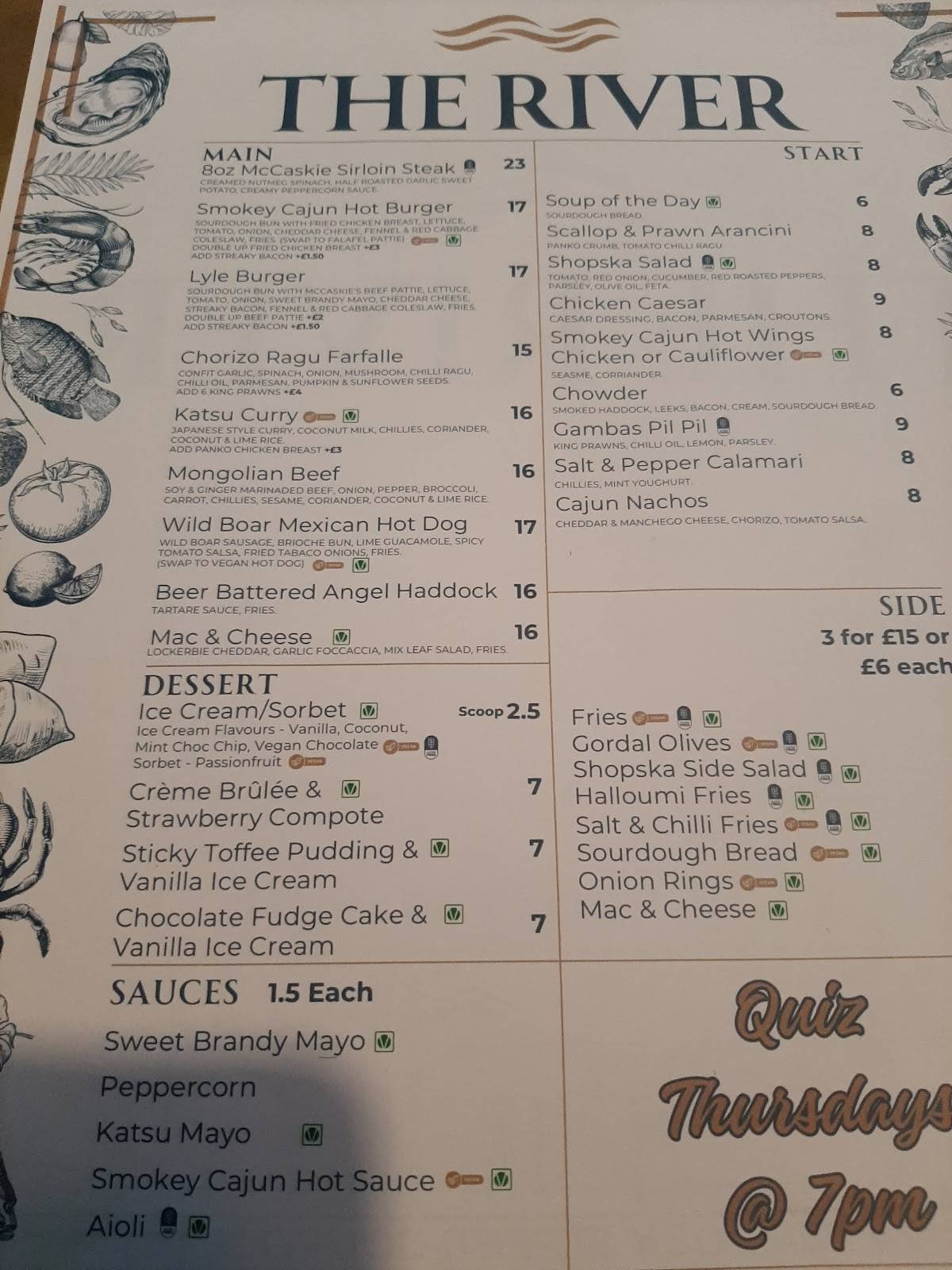 Menu at Good Brew & The River restaurant, Gourock