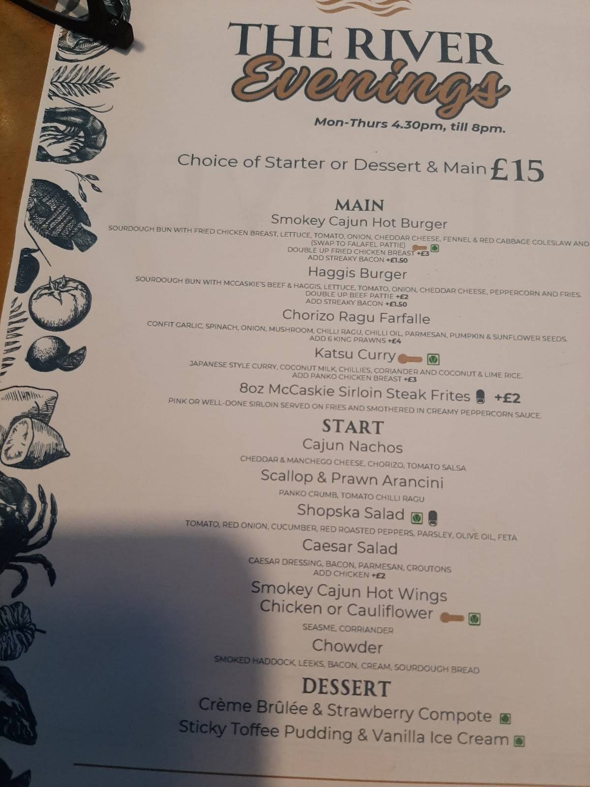 Menu at Good Brew & The River restaurant, Gourock