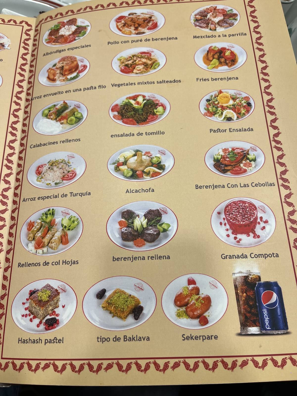 Menu at Hacı Abdullah Lokantası restaurant, Istanbul, Atif Yilmaz Sok ...
