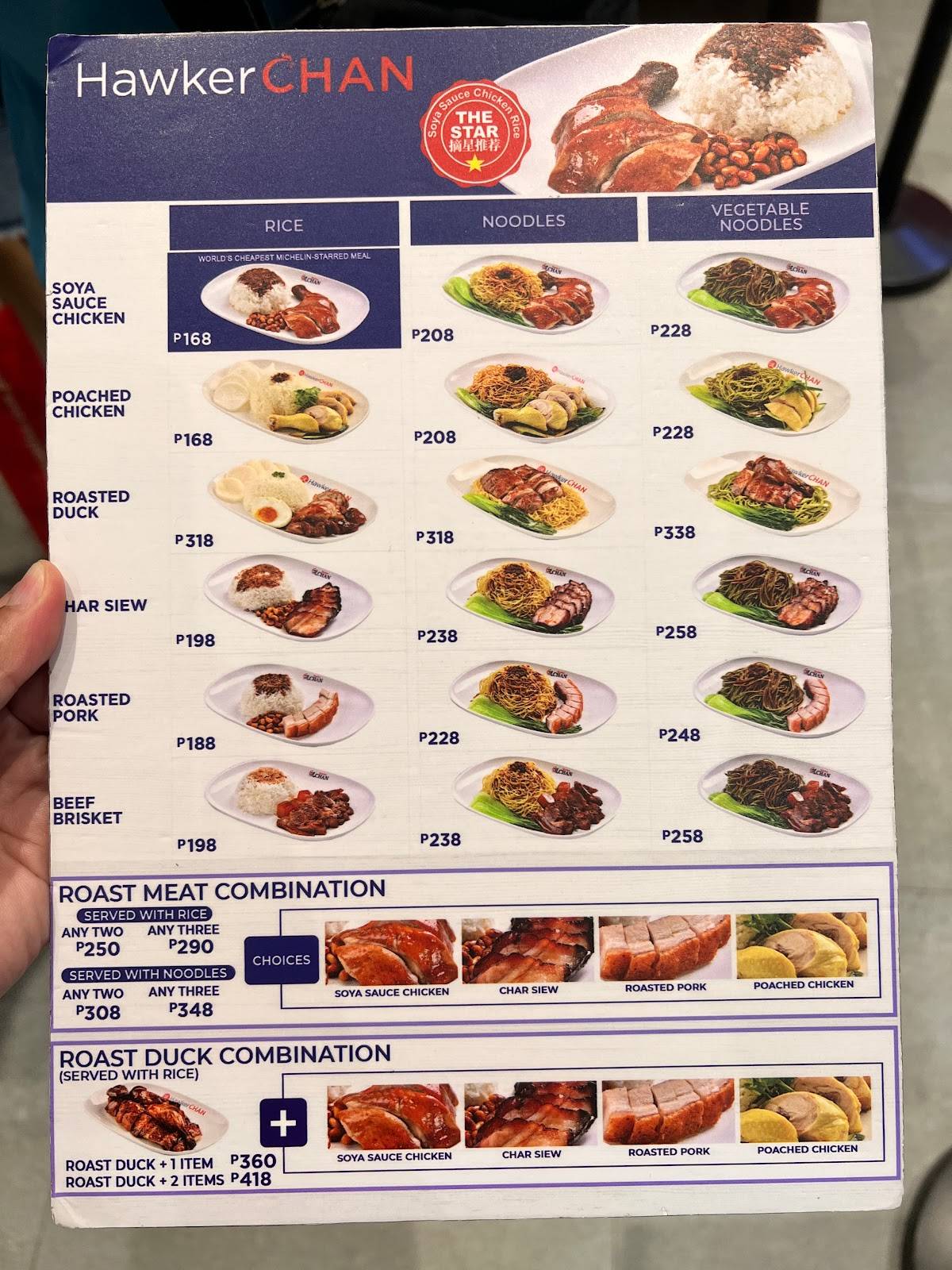 Menu at Hawker Chan Ayala Malls Manila Bay restaurant, Parañaque, G/F ...