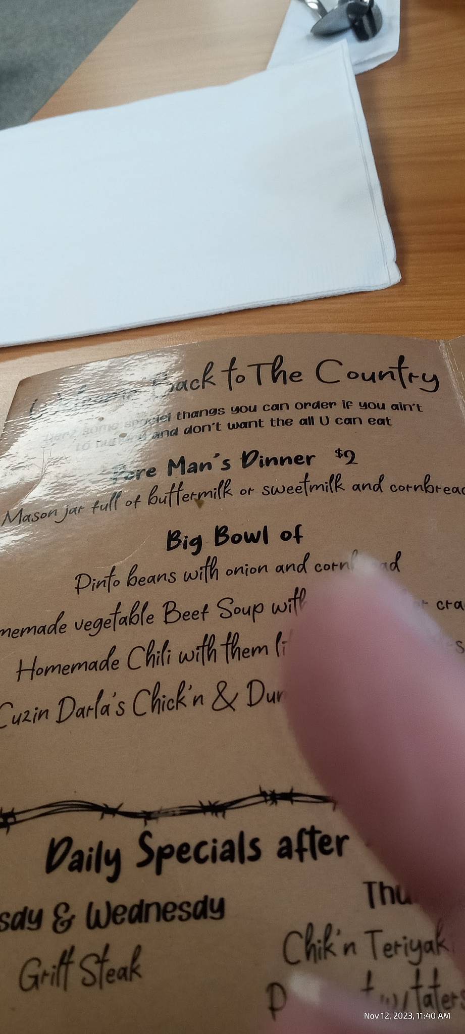 Menu at Home Folks Family Restaurant, Soddy-Daisy