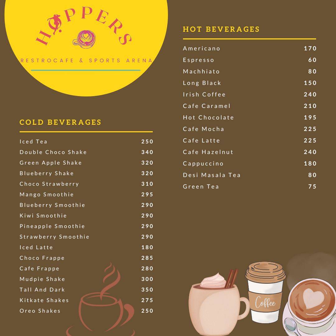 Menu at Hoppers: Multi Cuisine Restaurant, Vadodara