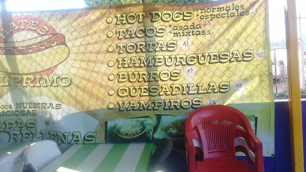 Menu at Hot dogs El Primo, La Paz