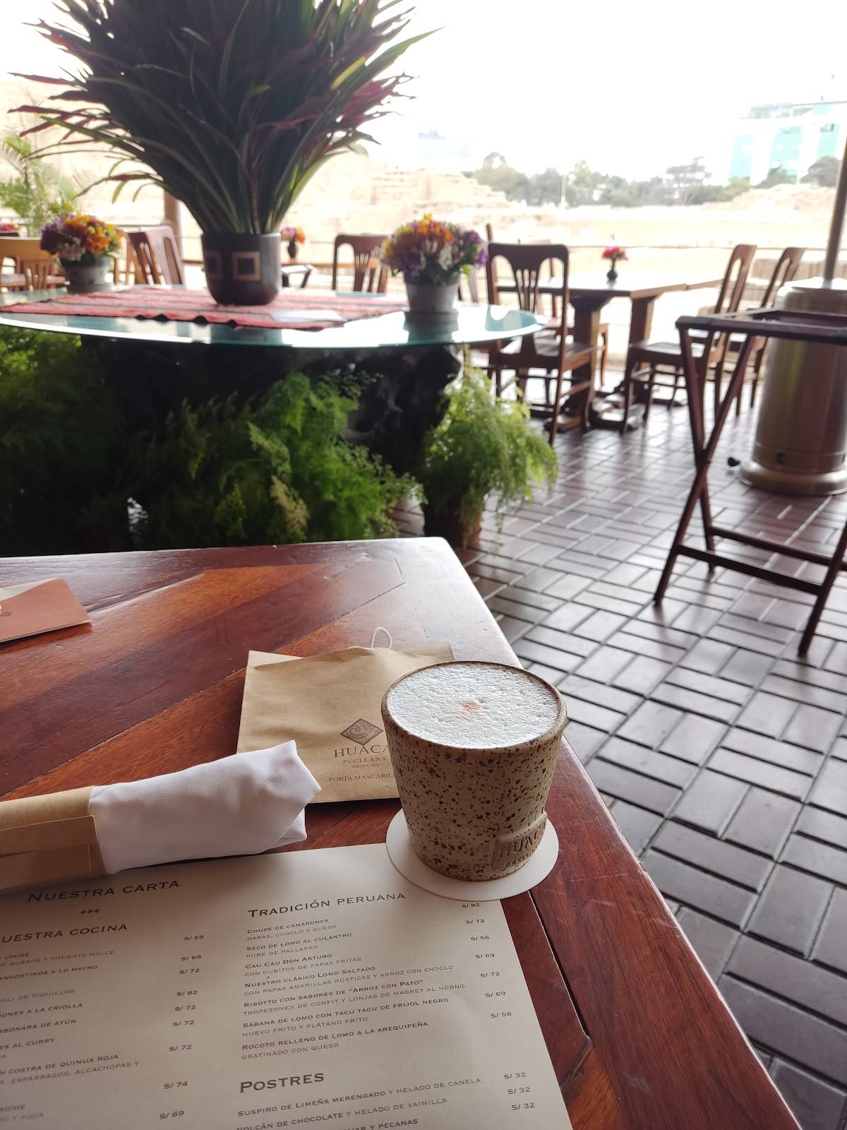 Carta de Restaurant Huaca Pucllana, Lima