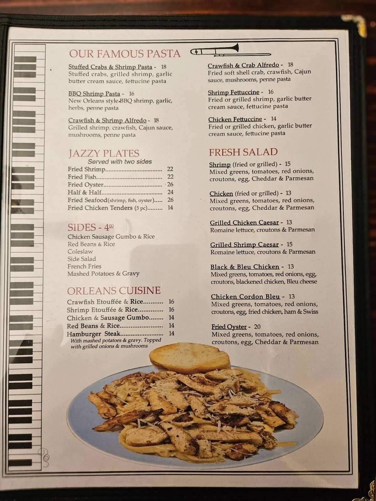 Menu at Jazzy Pete's Poboys restaurant, Slidell