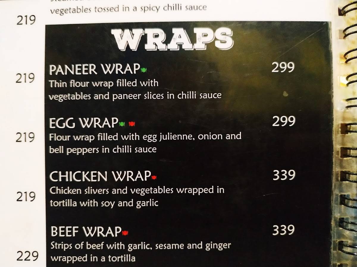 Menu at Jonah's Bistro (Poes Garden), Chennai, No 29