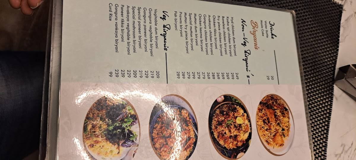 Menu at KOSHA the house of cuisines, Tirupati