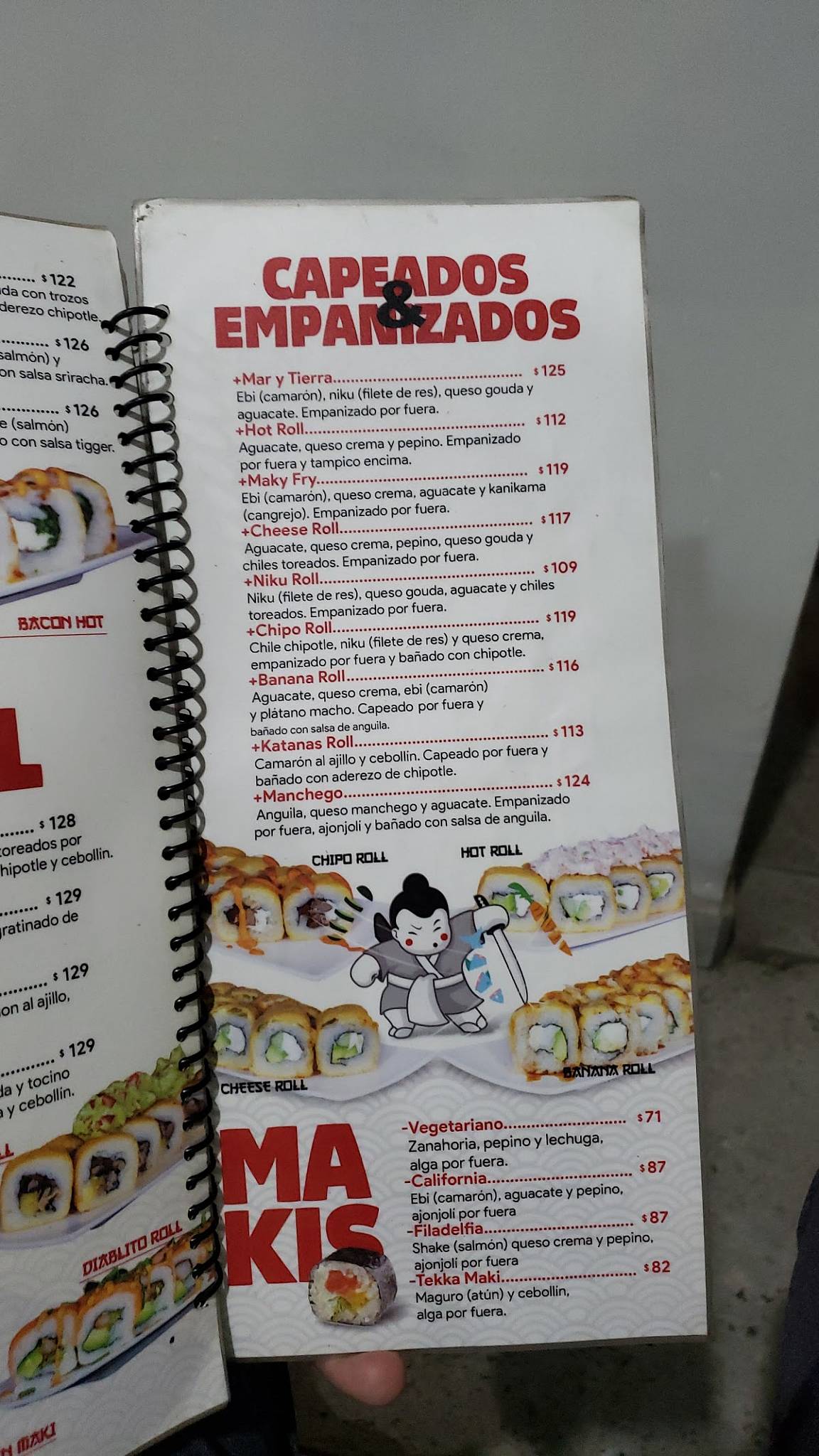 Carta del restaurante Kapital Sushi Express, Aguascalientes