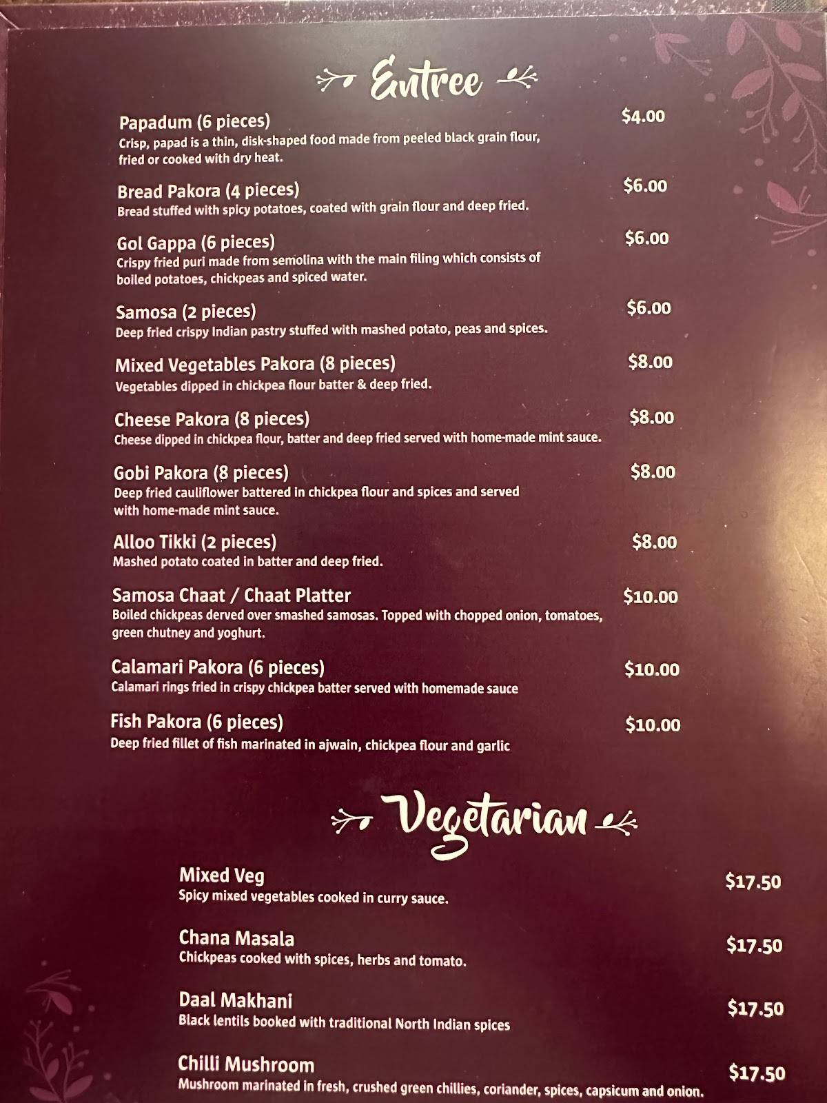 Menu at Kebab n Curry Hut restaurant, Swan Hill