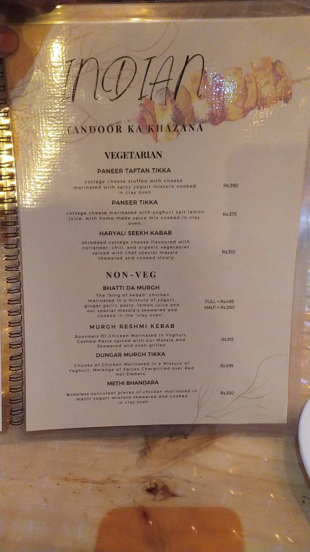 Menu at Kitchen Sutra, Chandannagar