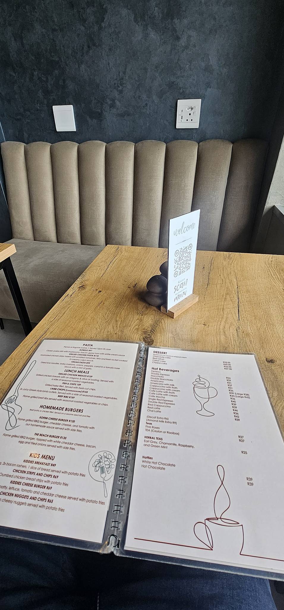 Menu at Kofini & Co, East London