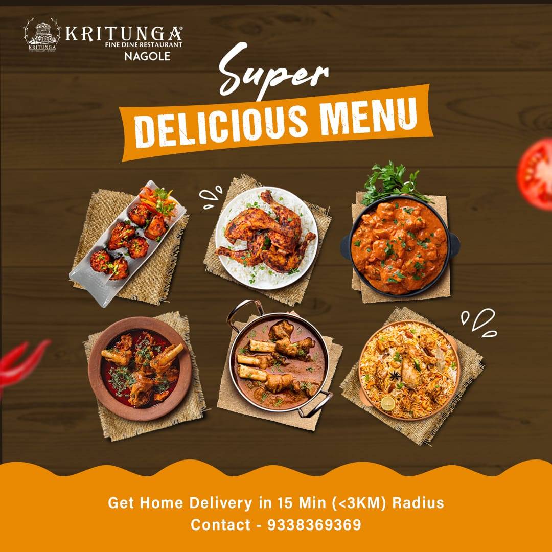Menu at Kritunga Restaurant - Nagole, Hyderabad