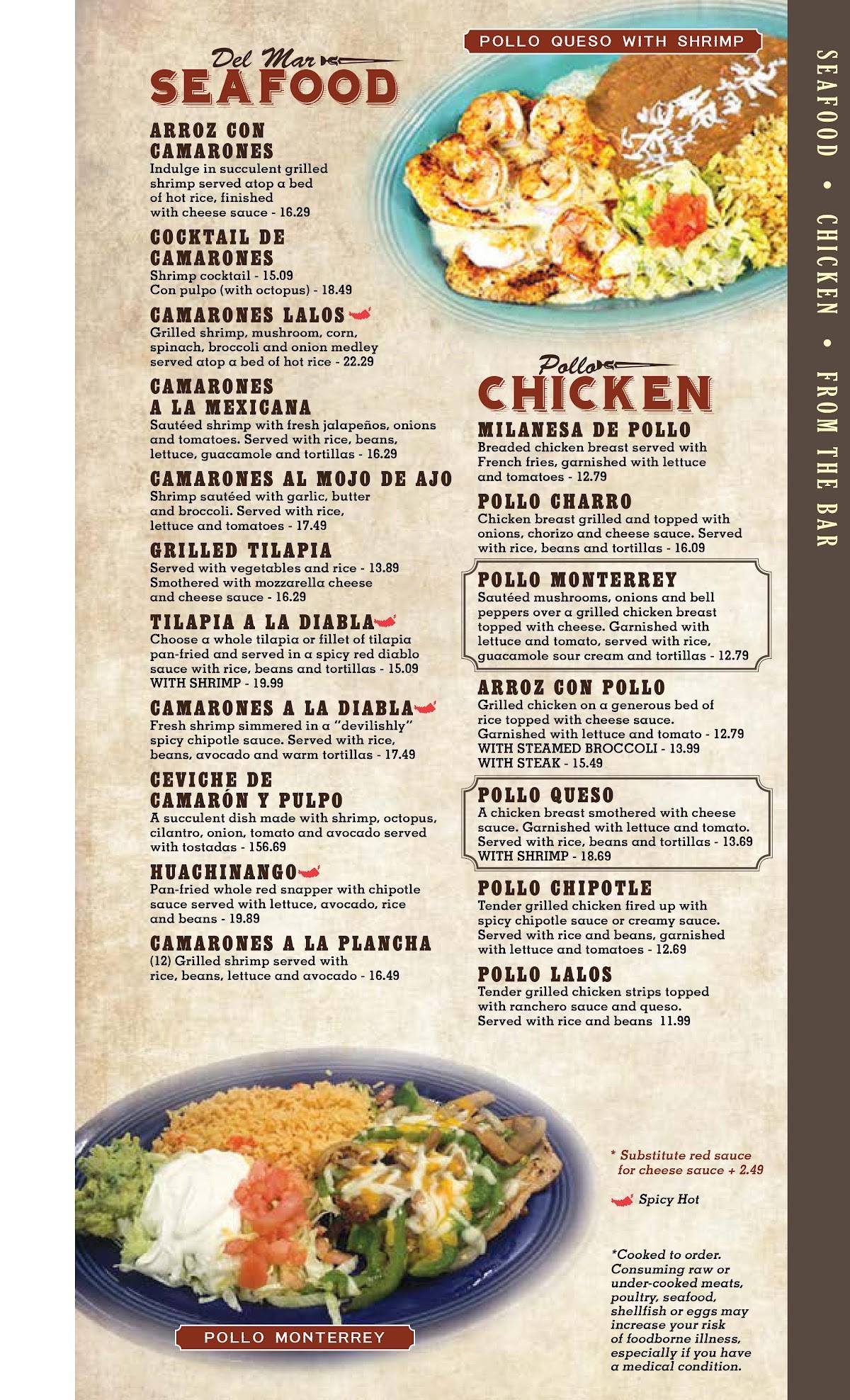Menu at LALOS RESTAURANTE MEXICANO, Fort Wayne