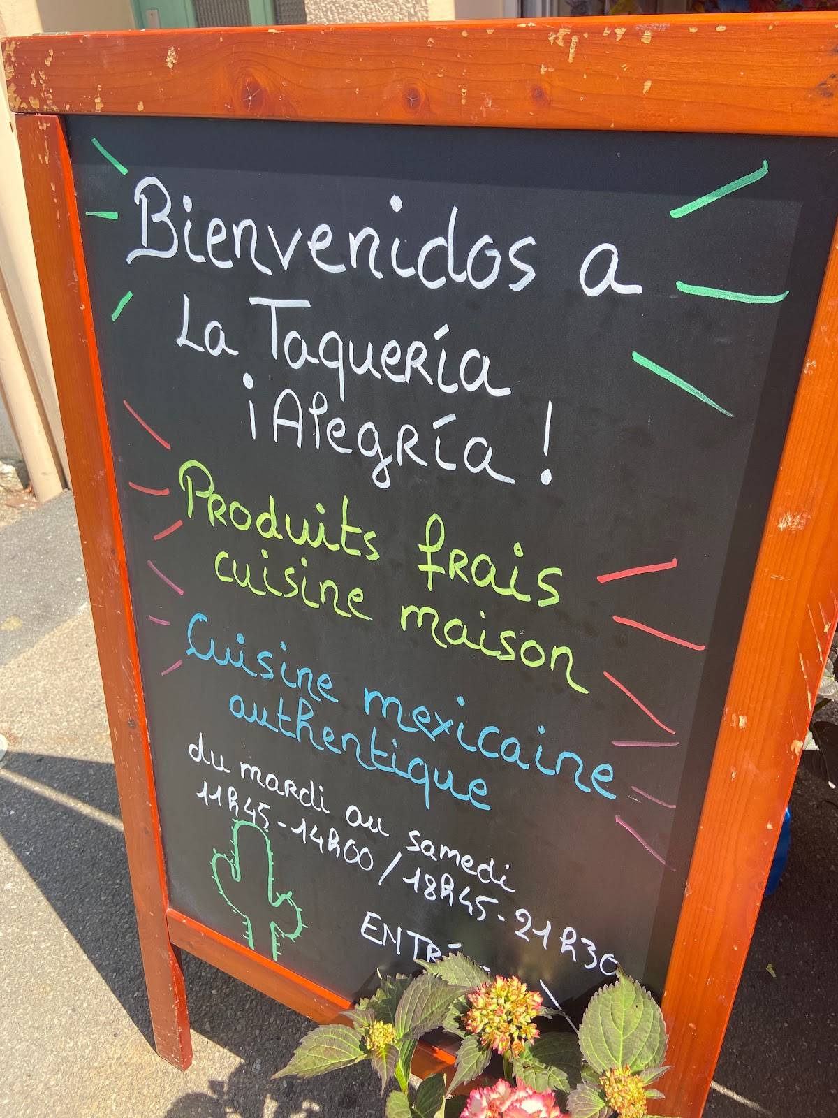 Carta del restaurante La Taquería Alegría, Quimper