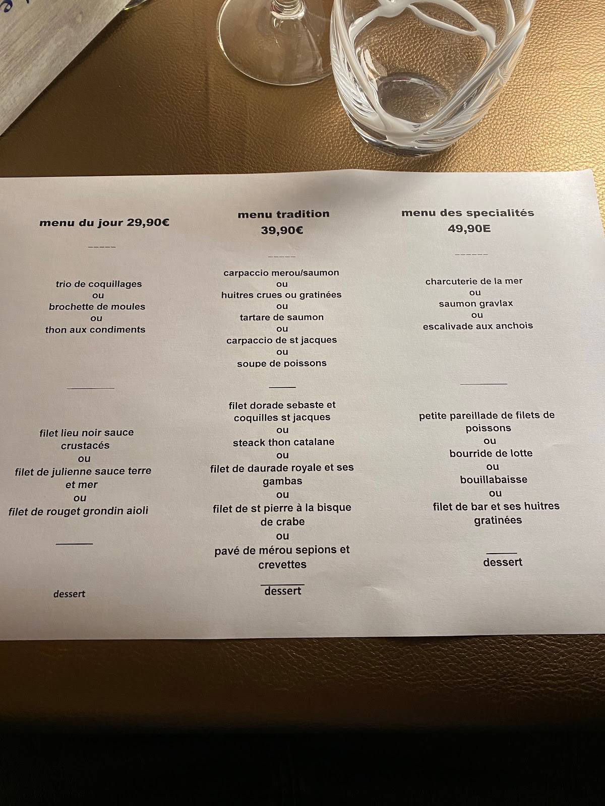 Menu au Les Enfants Terribles restaurant, Villeneuve-lès-Béziers
