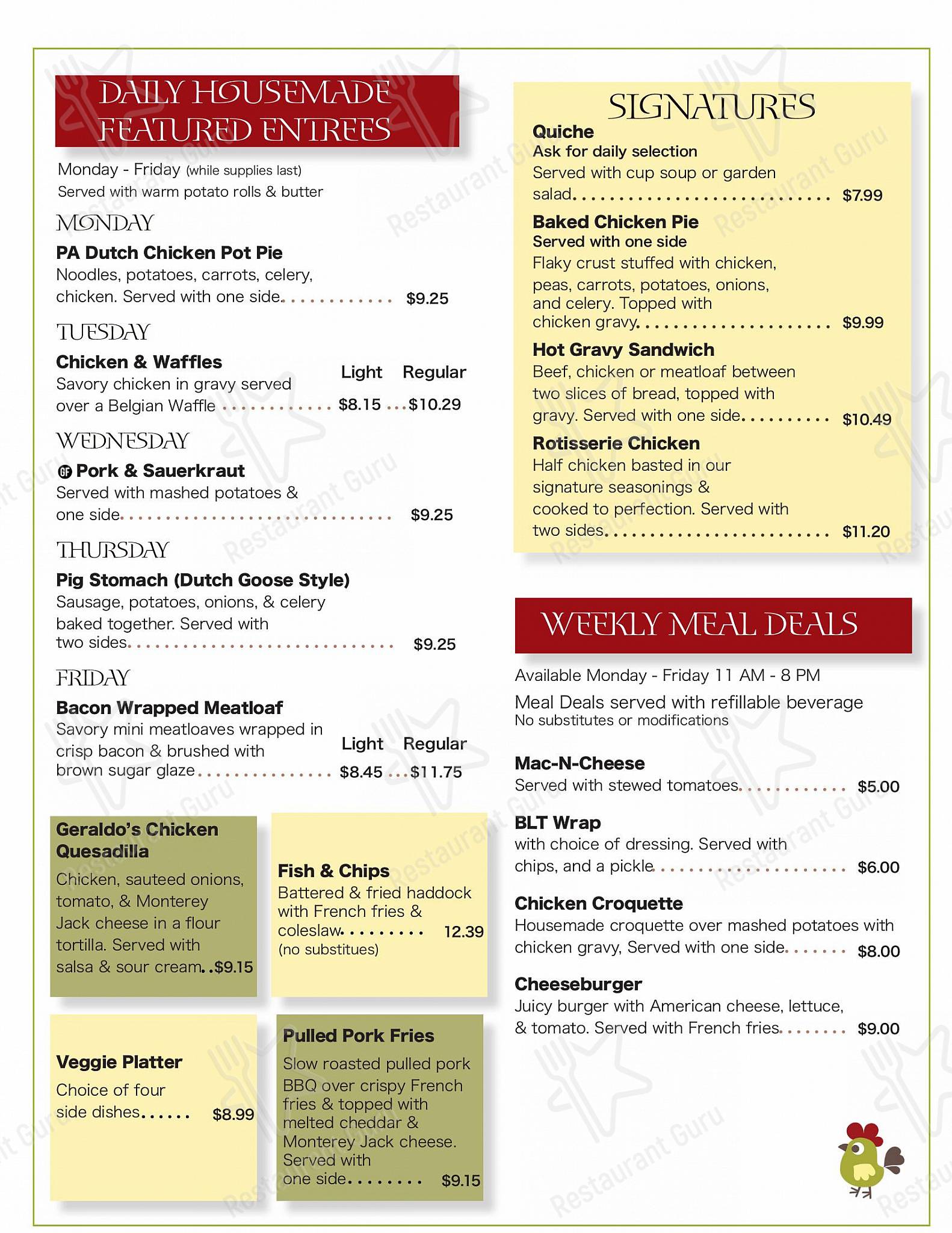 Menu at Lititz Family Cupboard Restaurant & Buffet, Lititz