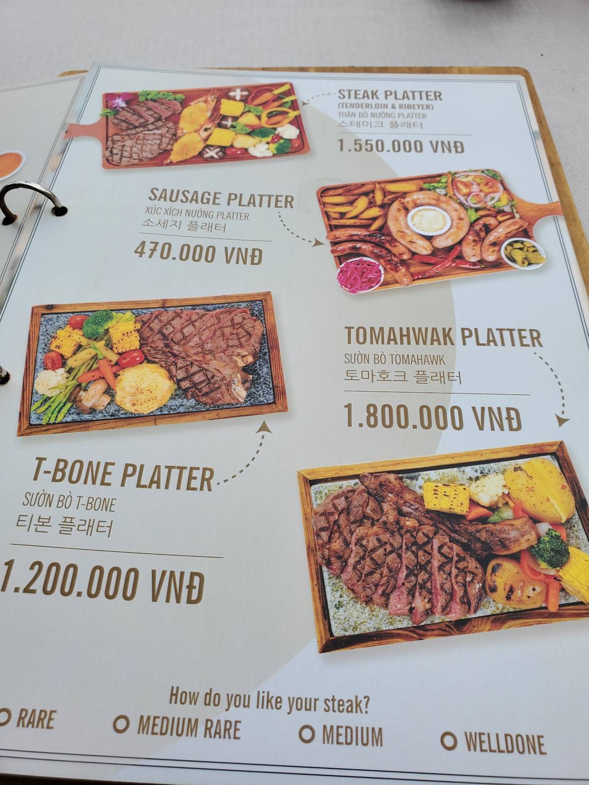 Menu at MAD PLATTER Bar & Restaurant, Da Nang