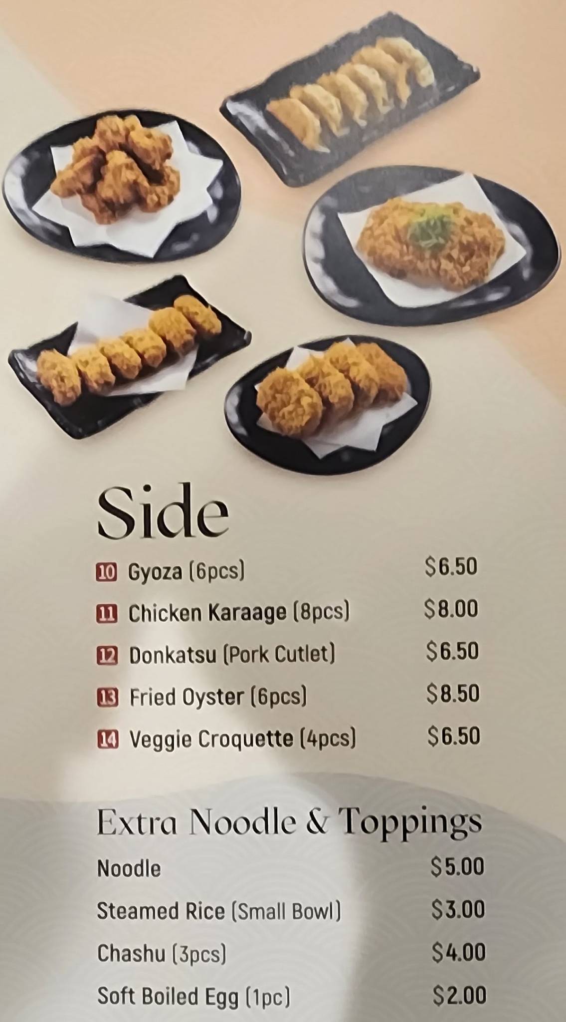 Menu at Mazera: Mazemen & Ramen restaurant, La Habra