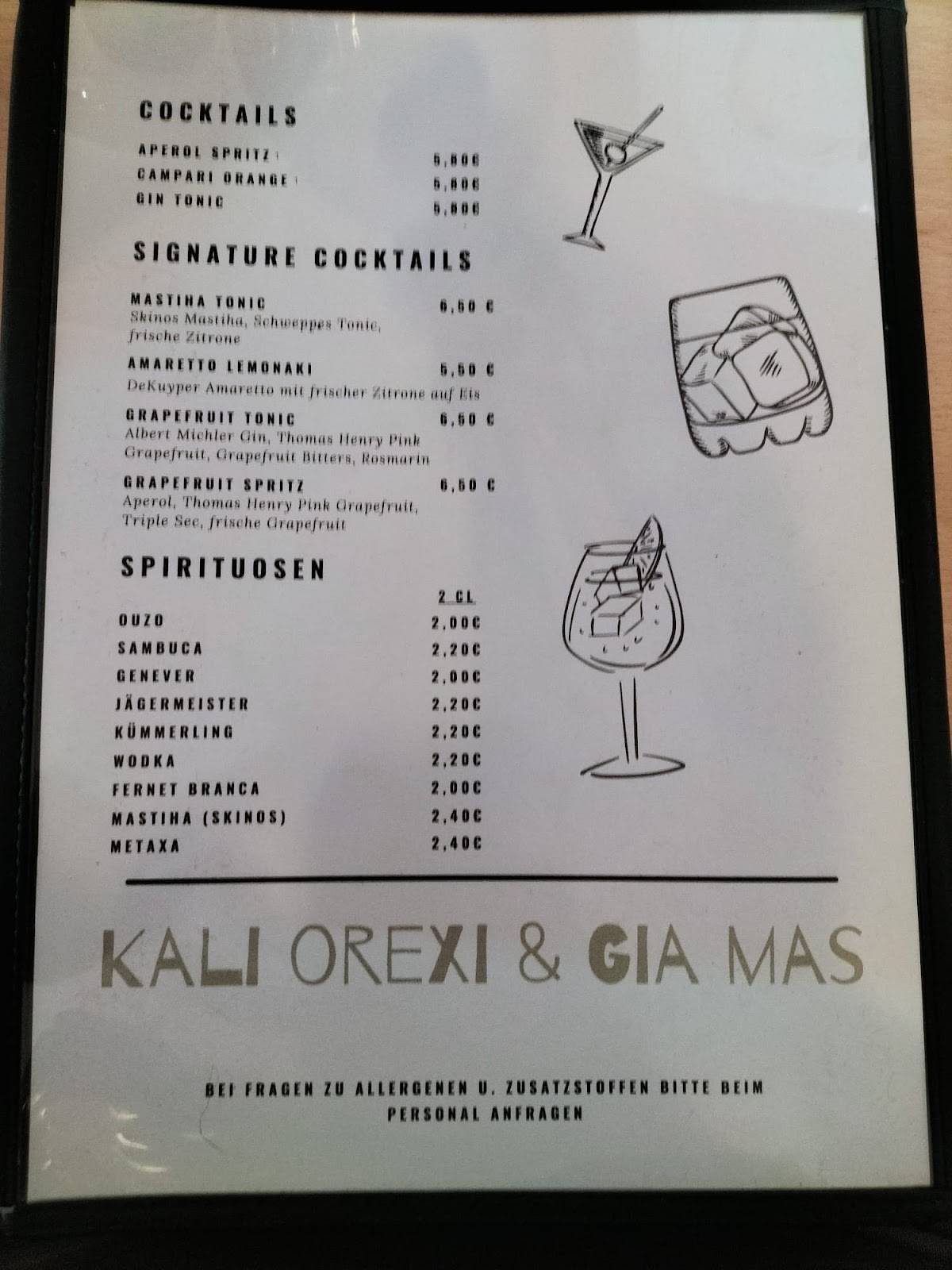 Speisekarte von Mazi am Bahnhof restaurant, Grefrath