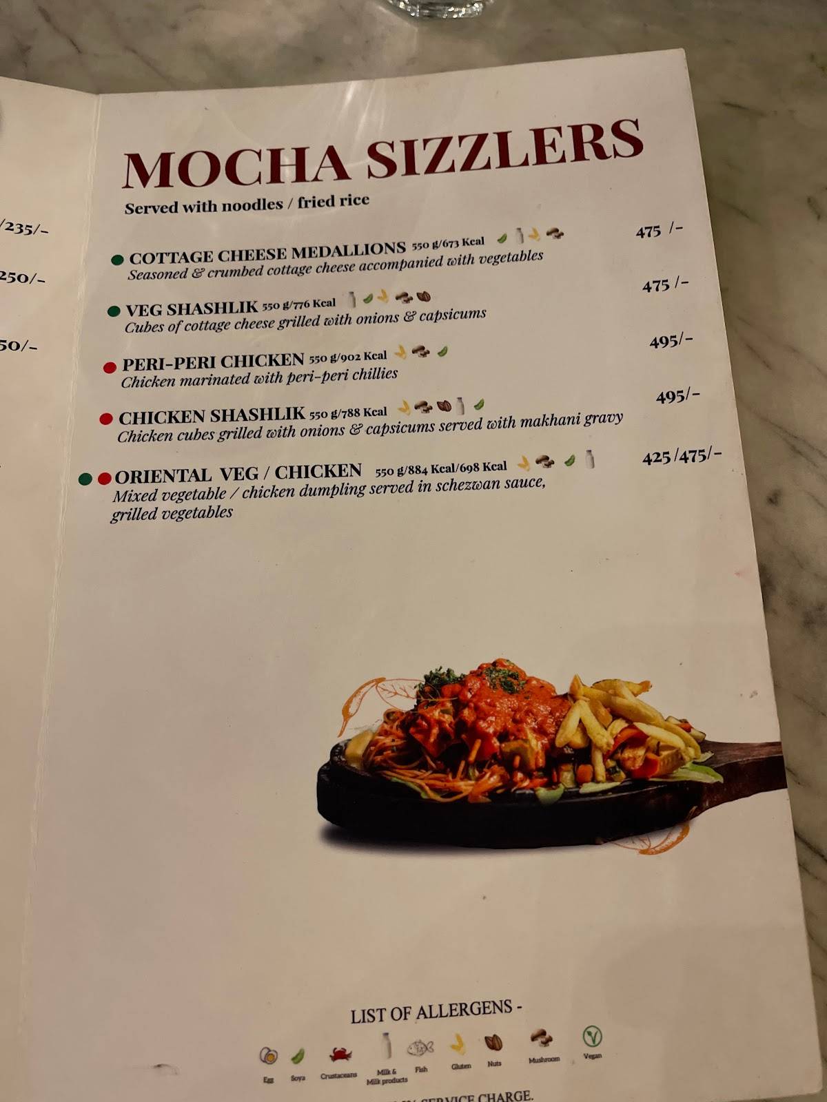 Menu at Mocha Cafe & Bar, Ranchi