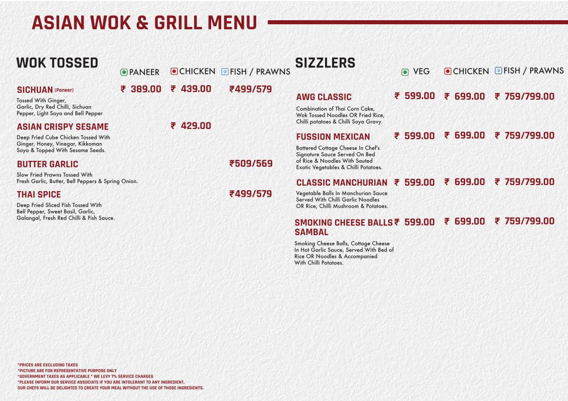 Menu at Namaste Chef by Asian Wok and Grill, Nashik