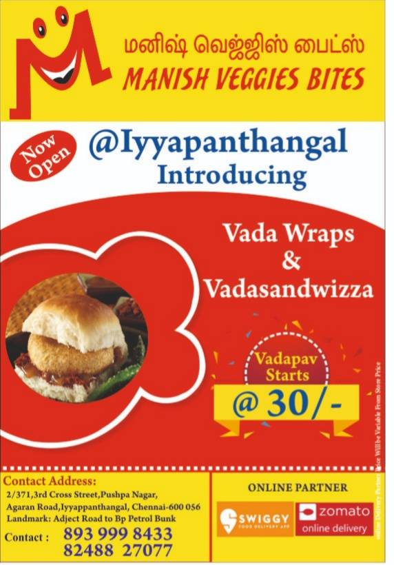 Menu at Namaste Vadapav N Sandwich, Chennai