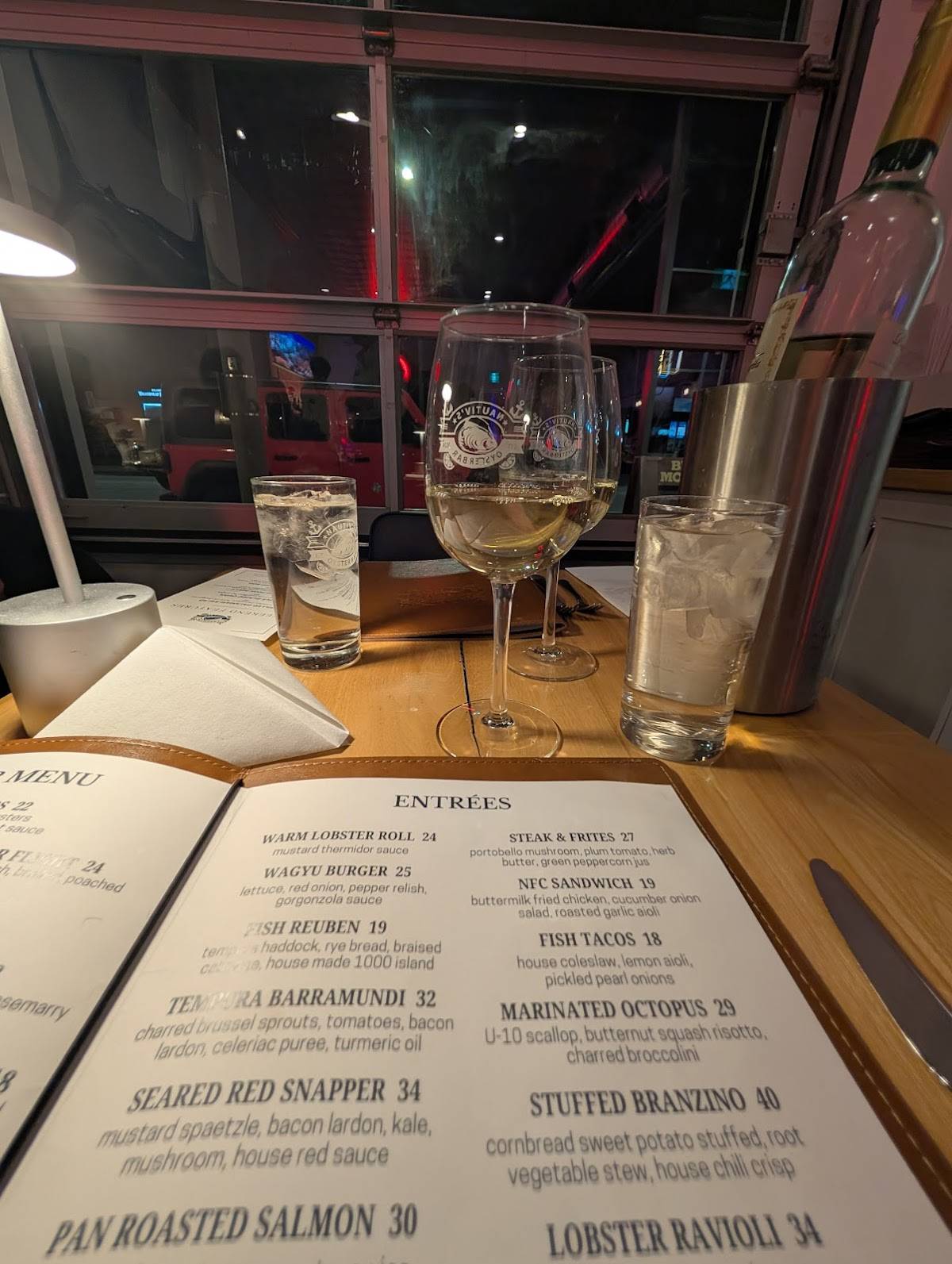 Menu at Nauti V's Oyster Bar, Windsor