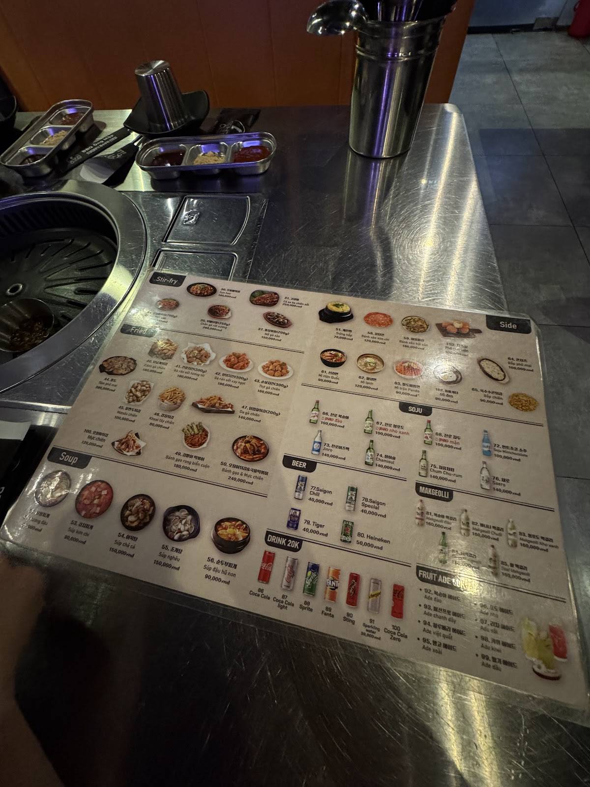 Menu at Ông Mập BBQ - CN Sư Vạn Hạnh, Ho Chi Minh City