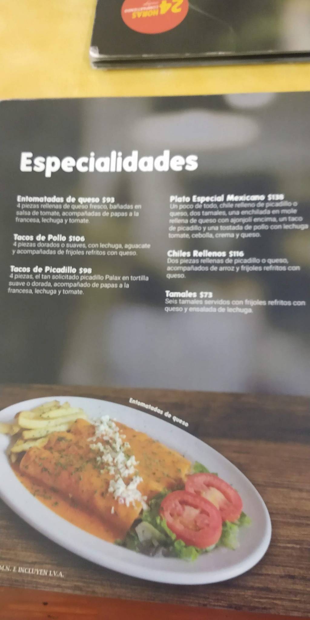 Carta de Restaurant Palax, Monterrey, Av. Francisco I. Madero 717