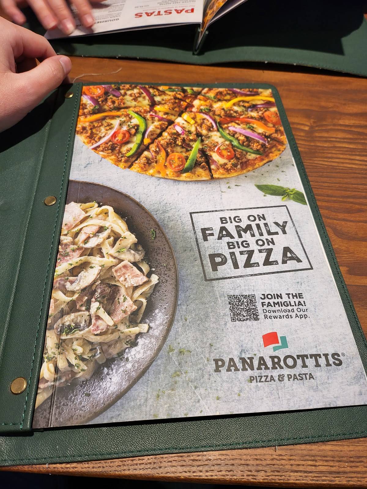 Menu au Panarottis Kimberley restaurant, Kimberley