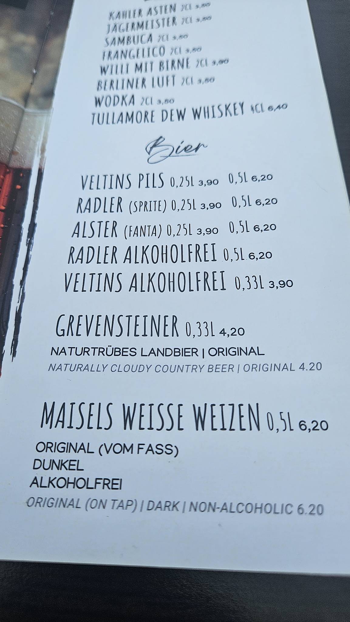 Speisekarte von Panorama Restaurant & Café, Winterberg