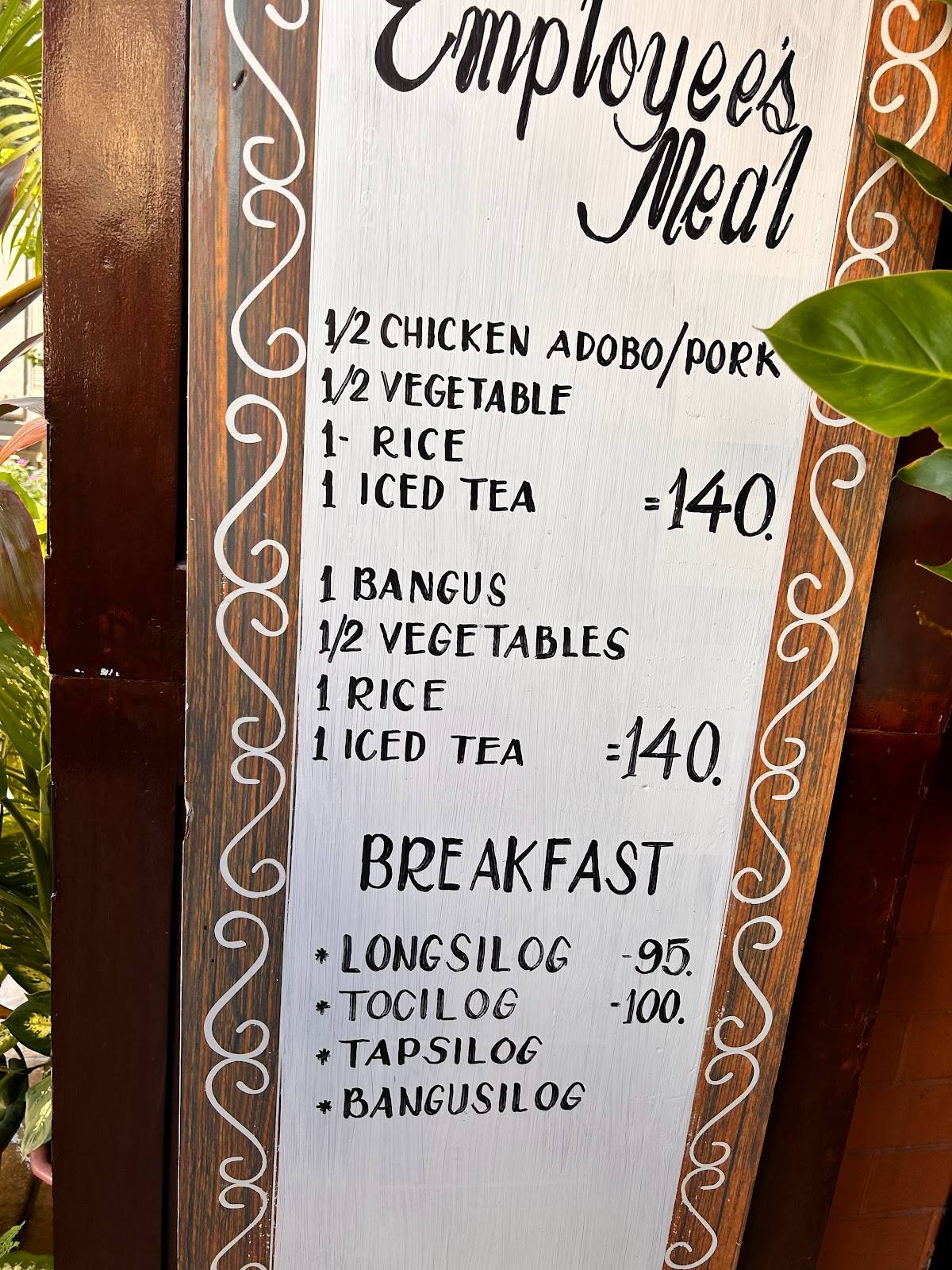 Menu at Patio de Conchita Restaurant, Manila