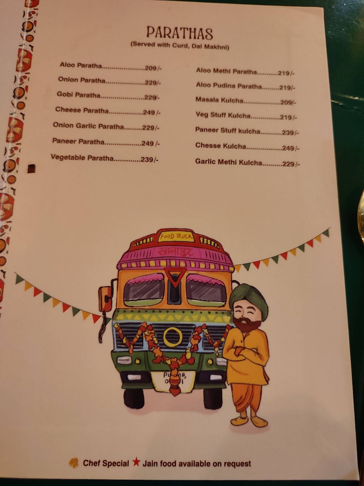 Menu at Pind Di Gali, Vadodara