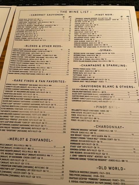 Menu at Pine Tavern Restaurant, Bend
