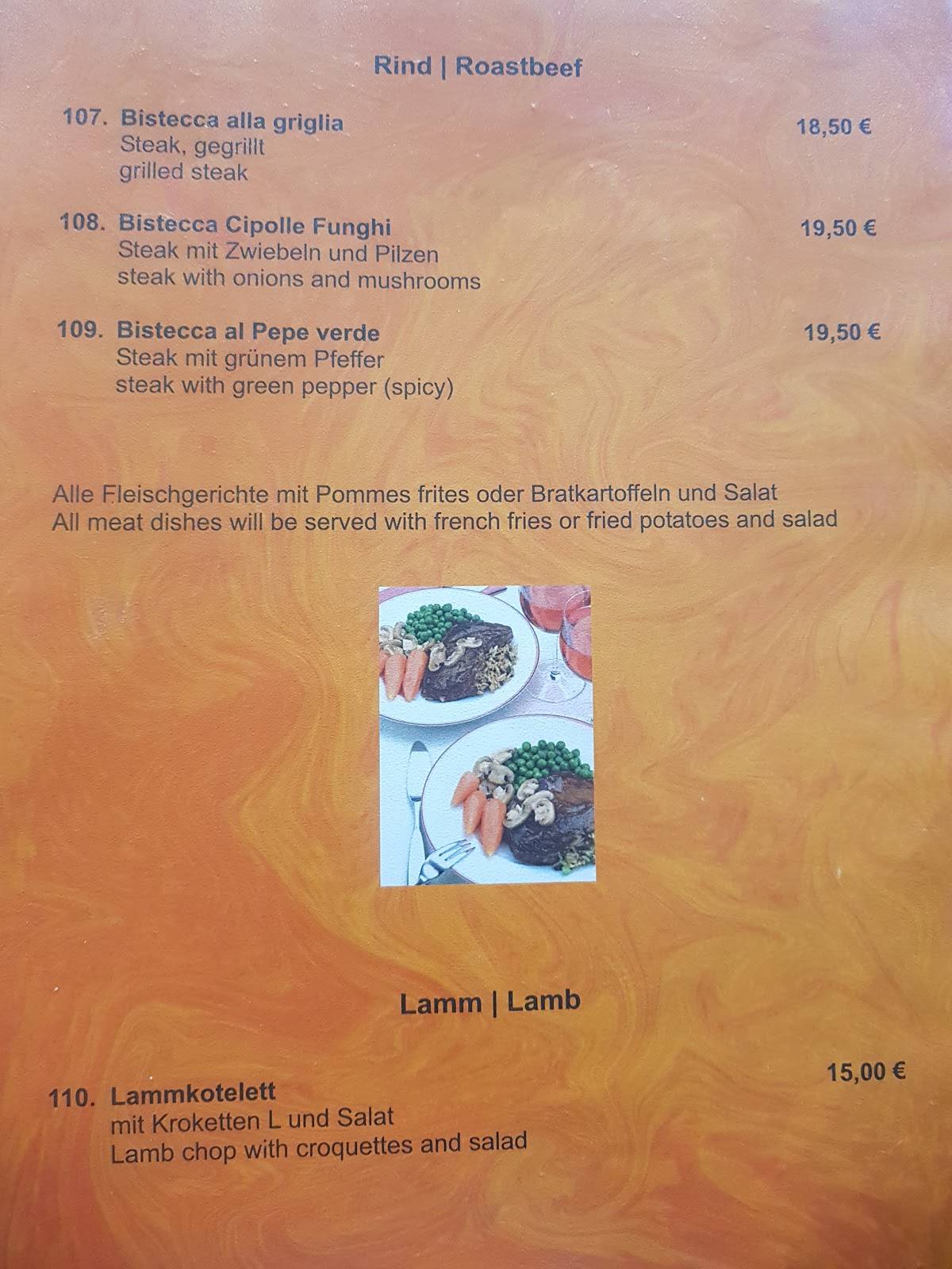 Speisekarte von Moms place-Roma restaurant, Spangdahlem