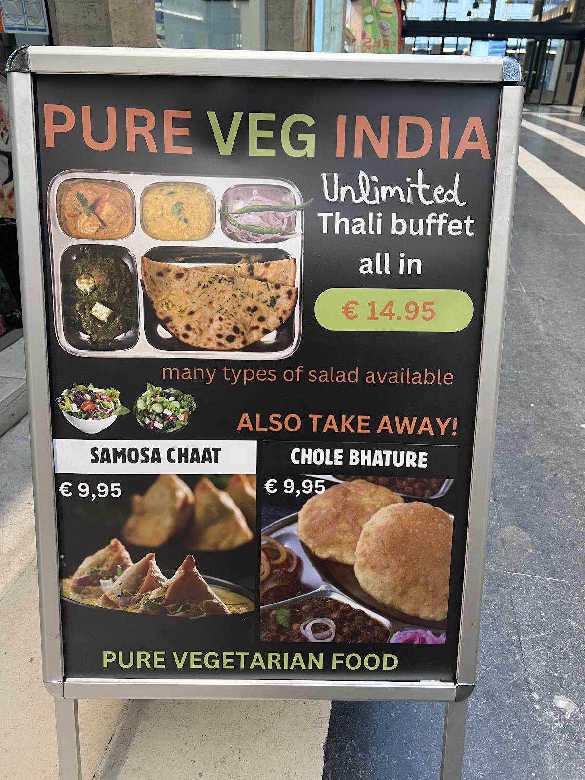 Menu at Pure Veg India, Brussels