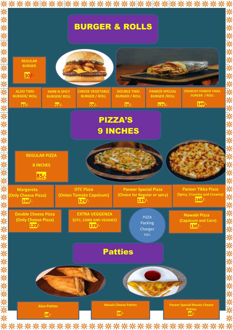 Menu at QualiTEA corner, Jaipur