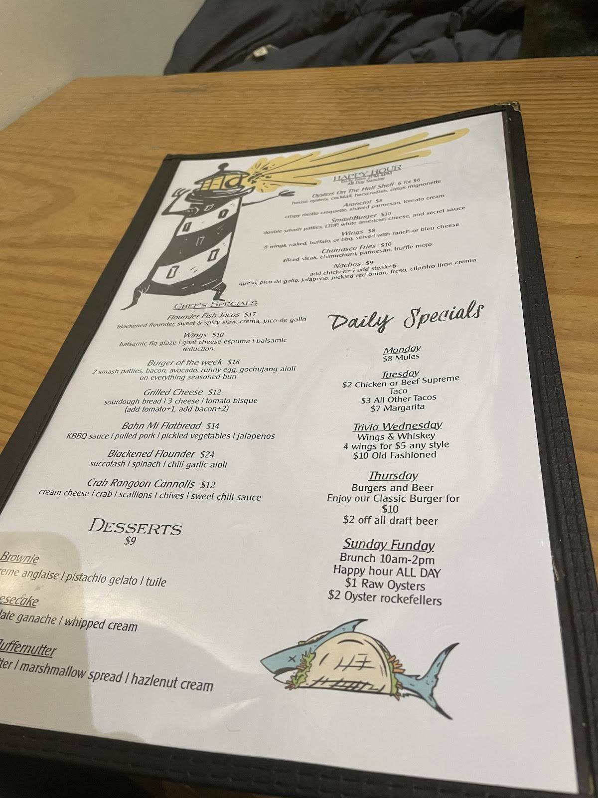Menu at Quirks Towncenter restaurant, Virginia Beach, 189 Central Park Ave