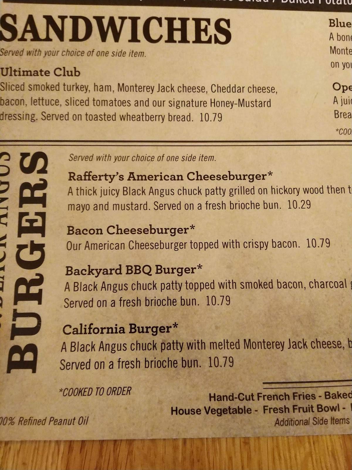 Menu at Rafferty's Restaurant & Bar, Memphis, 505 N Germantown Pkwy