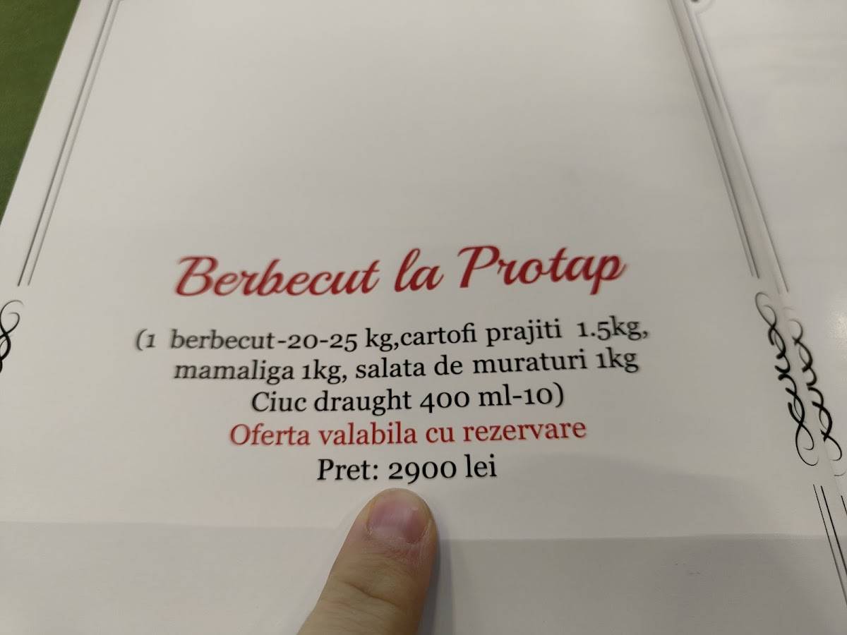 Menu at Restaurantul din Câmp, Buftea