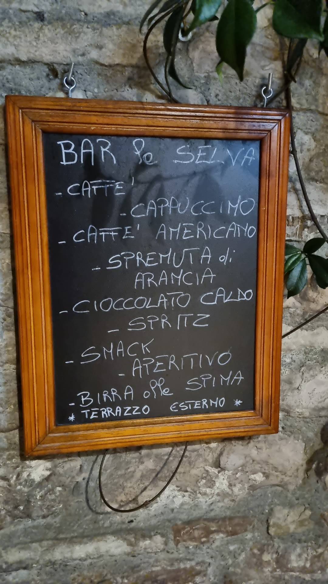 Menu at Ristorante «La Selva», Assisi