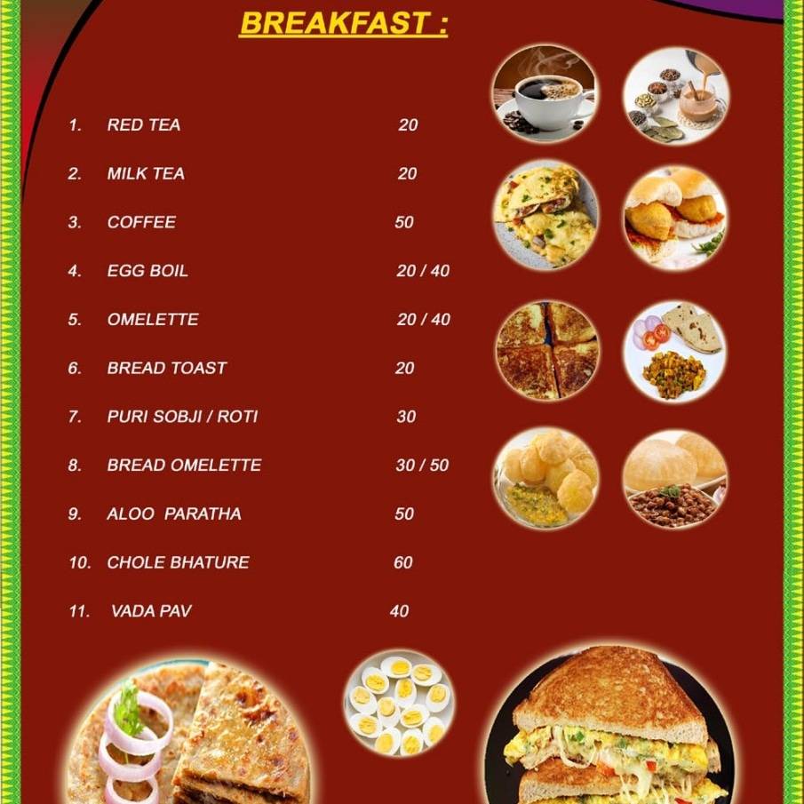 Menu at SB CAFE & RESTAURANT, India