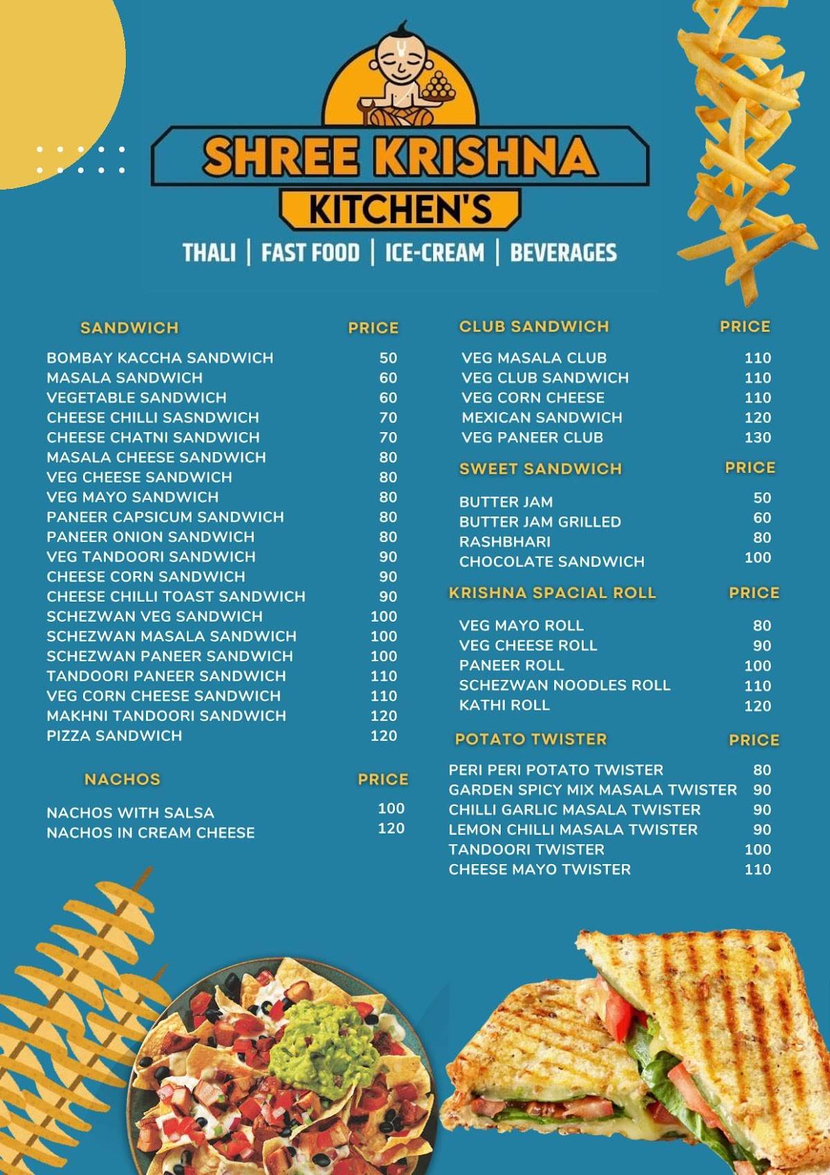 Menu at SHREE KRISHNA KITCHEN'S, Kalol