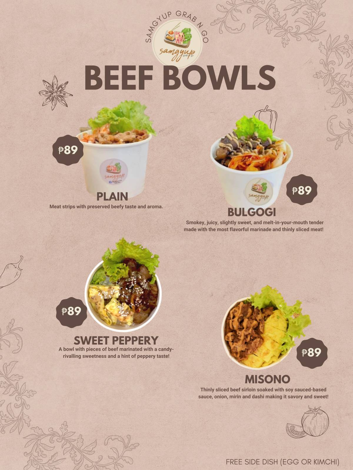 Menu at Samgyup Grab N Go Grand Master Mall Naga restaurant, Naga