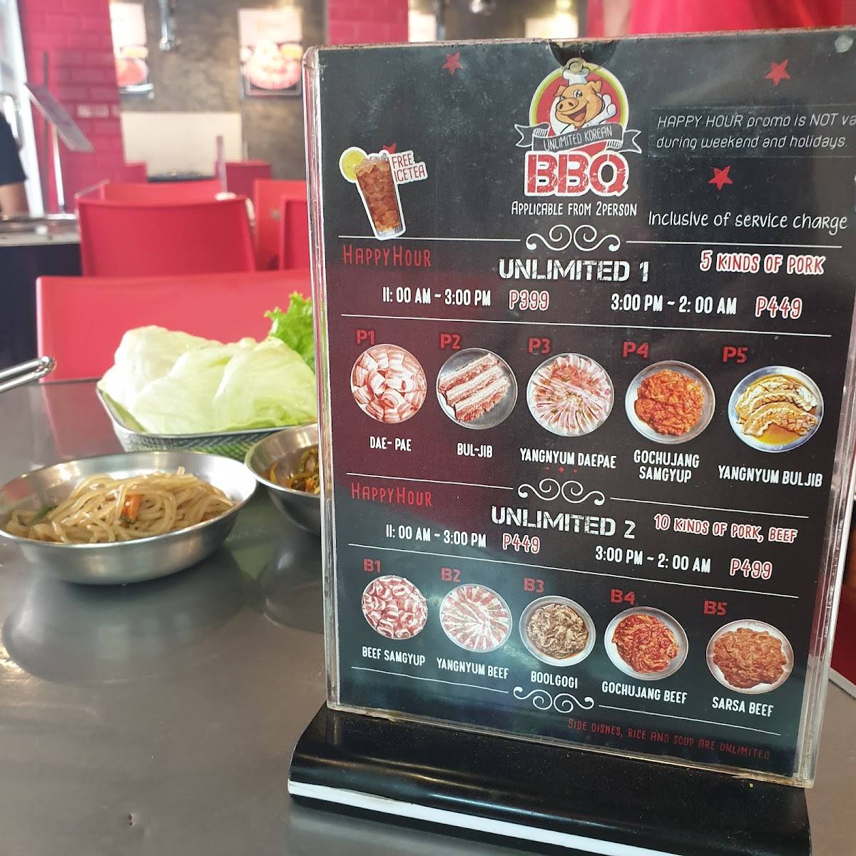 Menu at Samgyupsalamat UPAD Taft restaurant, Manila, 912 P.Ocampo St.