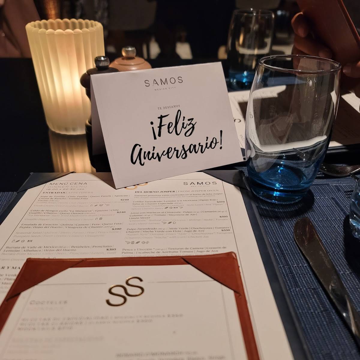 Carta del restaurante SAMOS - The Ritz Carlton México City, Ciudad del ...