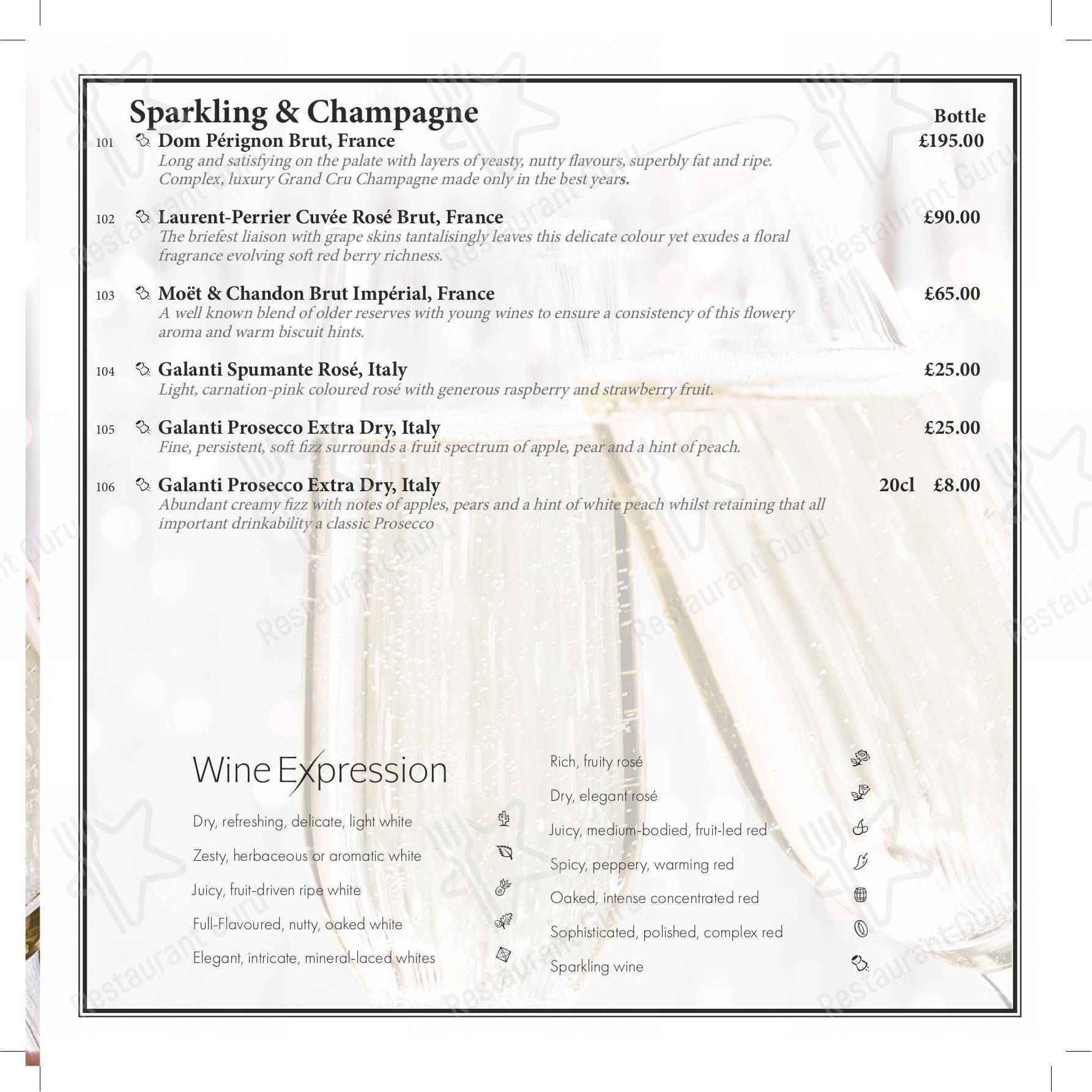 Menu at Shanghai 1814 Restaurant, Southampton