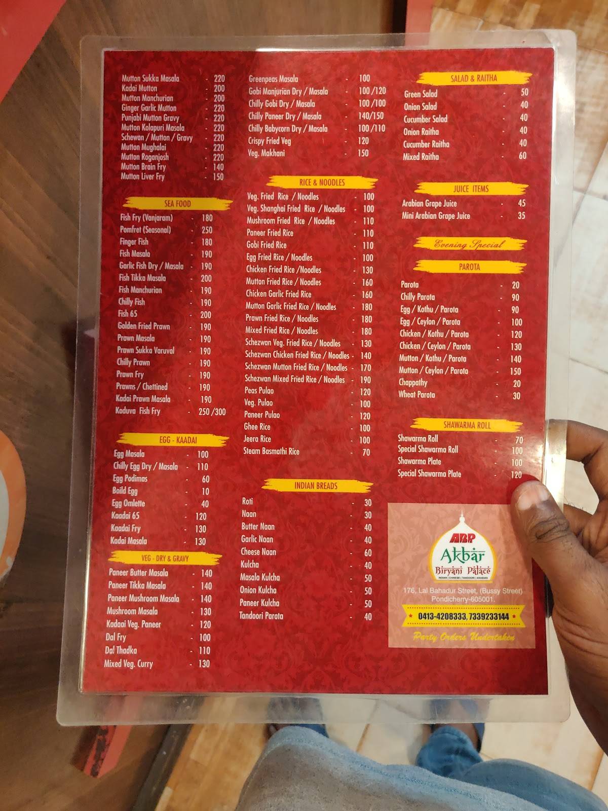 Menu at Soon we get back, Puducherry, 176