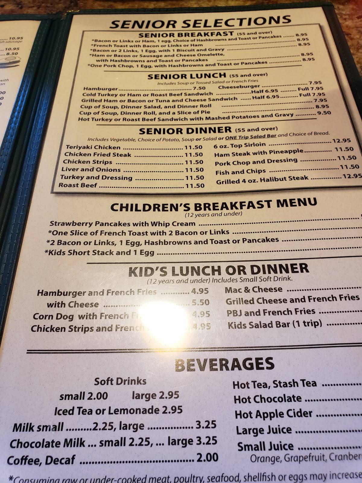 Menu at Sweet Waters Family Restaurant & Oasis Lounge, Albany