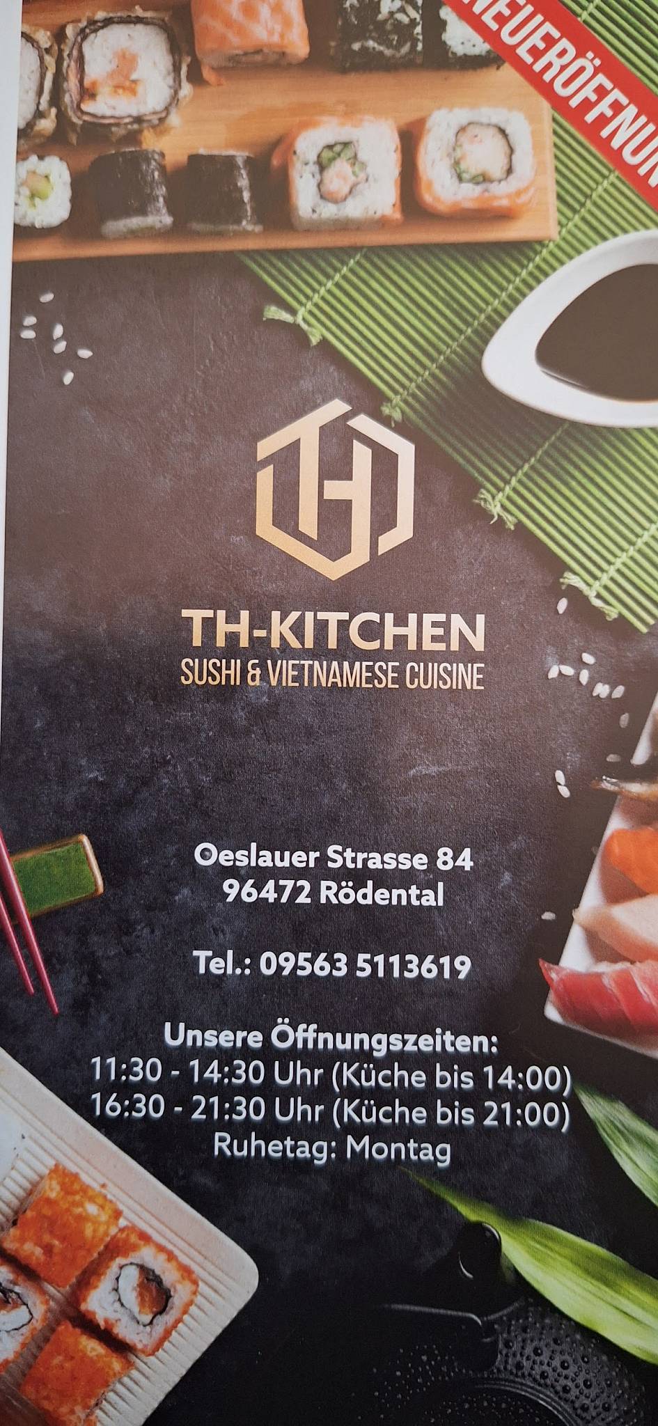 Speisekarte von TH-Kitchen restaurant, Rödental